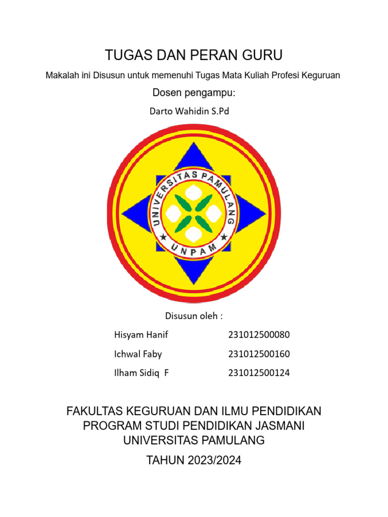 Tugas Dan Peran Guru Kelompok 4 | PDF