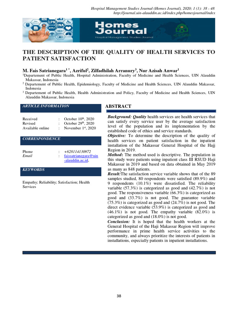 2 - Journal | PDF | Patient | Hospital