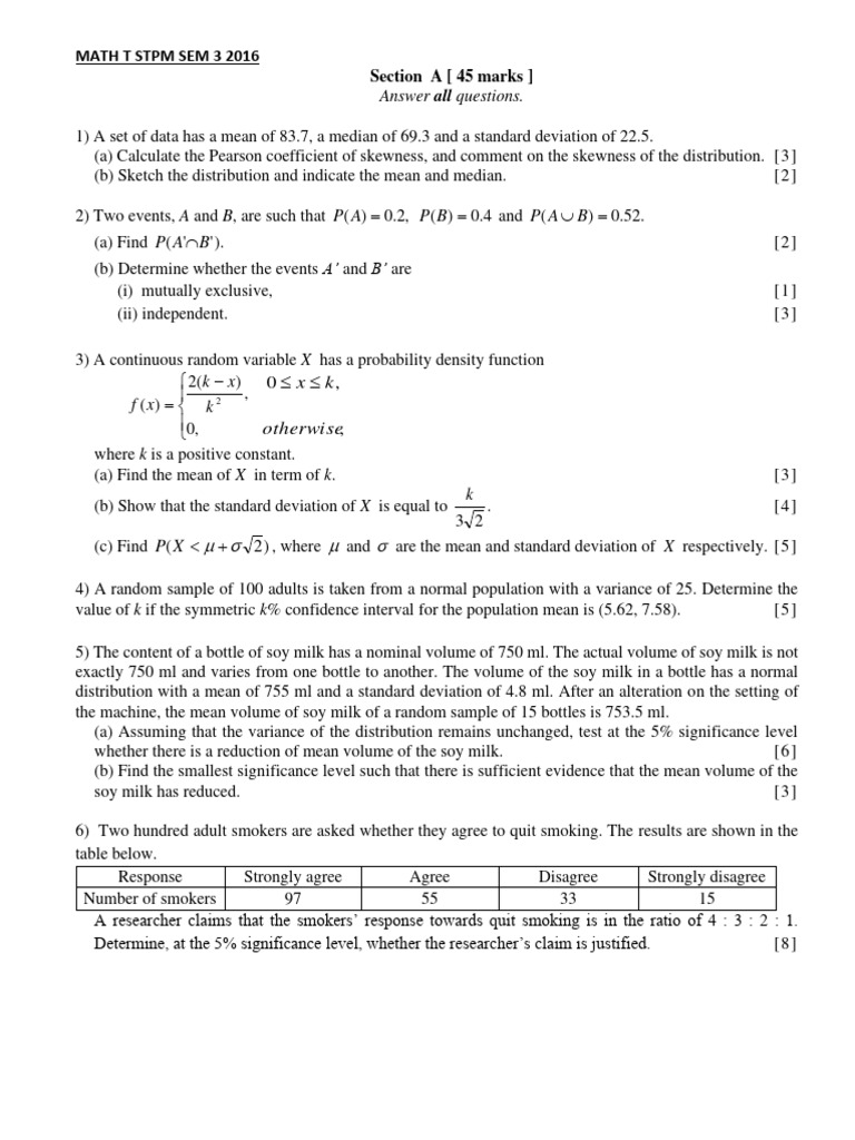Math T STPM Sem 3 2016 | PDF | Teaching Methods & Materials