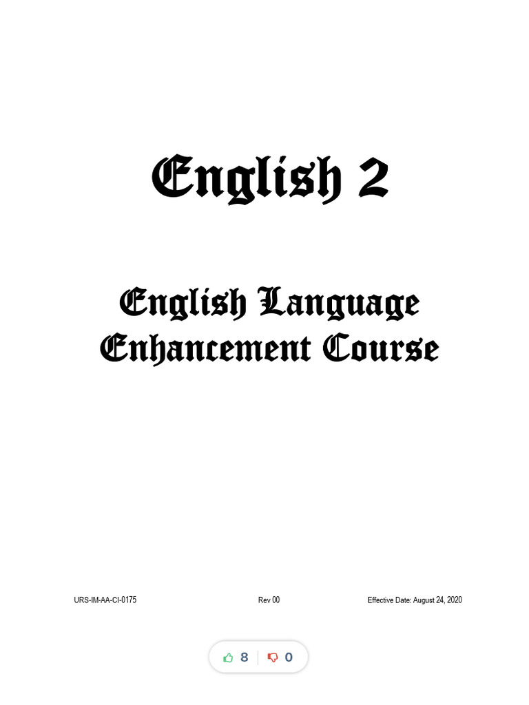 English 2 | PDF
