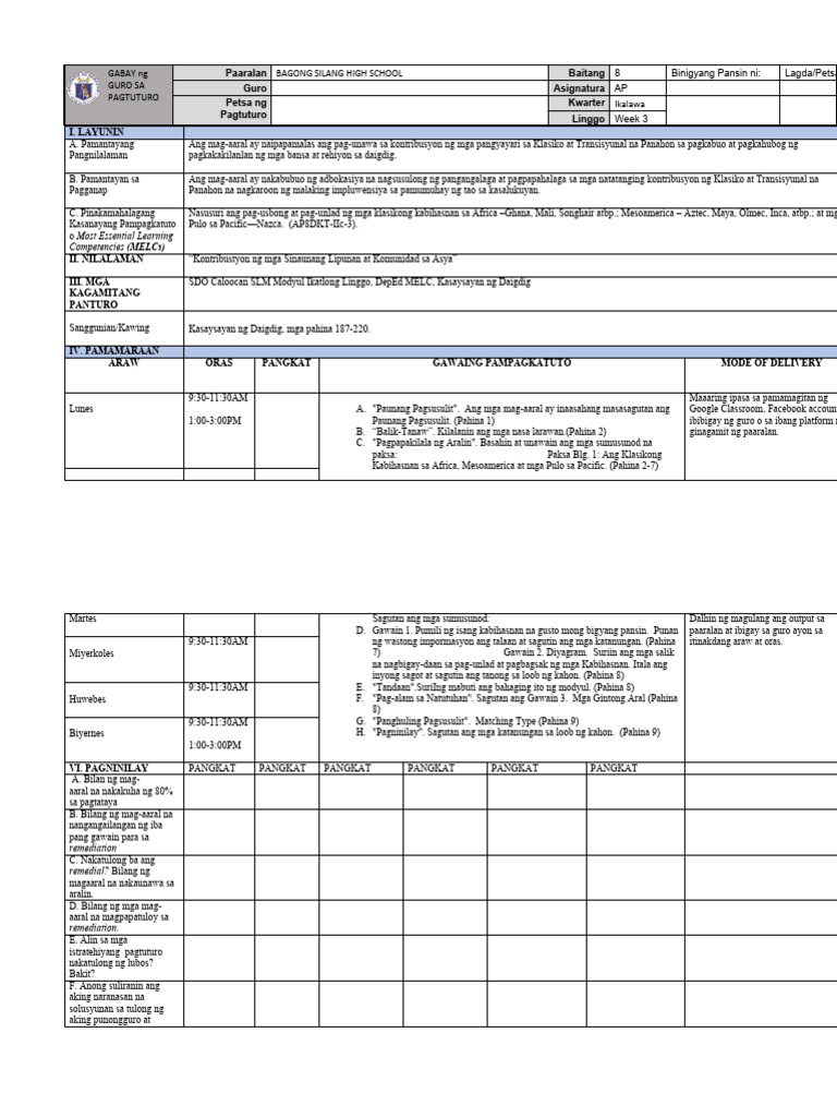 GABAY-ng-GURO-SA-PAGTUTURO-sa-AP8-Q2-WEEK 3 | PDF