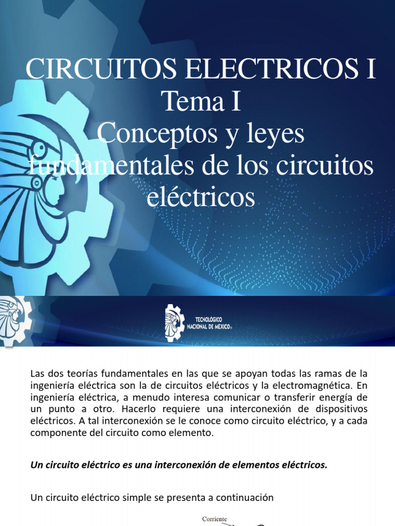 Circuitoselectricos 1 Tema 1 | PDF | Corriente eléctrica | Energia electrica