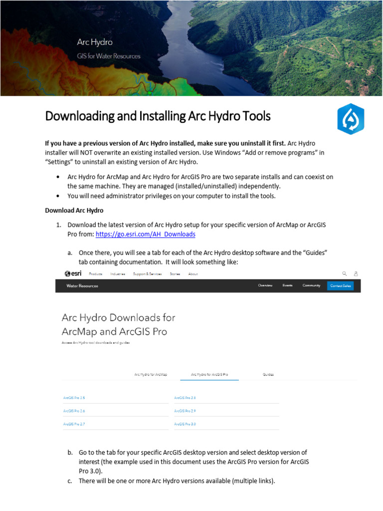 Downloading Arc Hydro | PDF