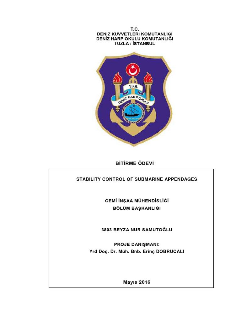 Stability Control of Submarine Appendage | PDF | Flight Control ...