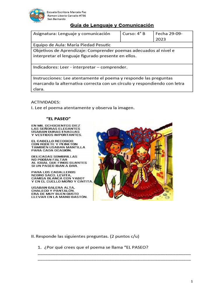 POEMA ÉPOCA COLONIA | PDF