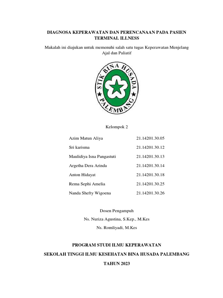 Diagnosa Keperawatan Dan Perencanaan Pada Pasien Terminal Illness | PDF