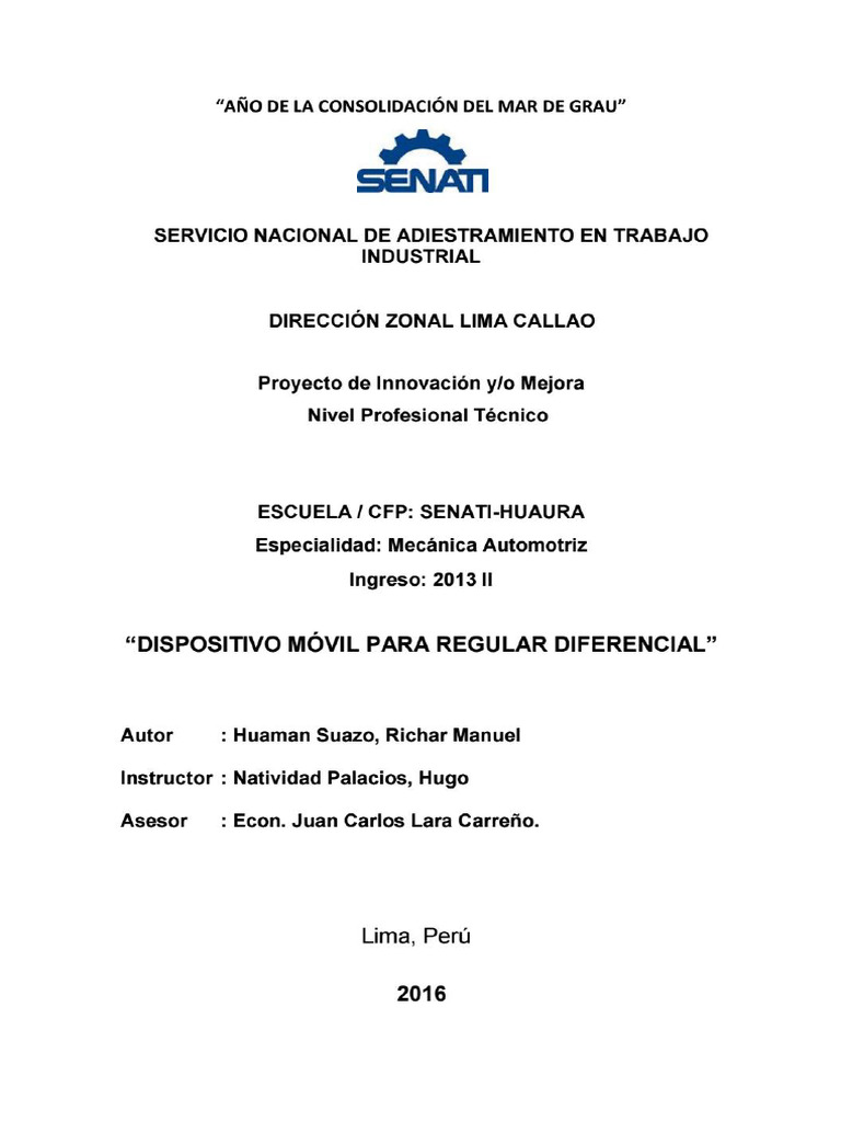 Proyecto Senati Lima | PDF