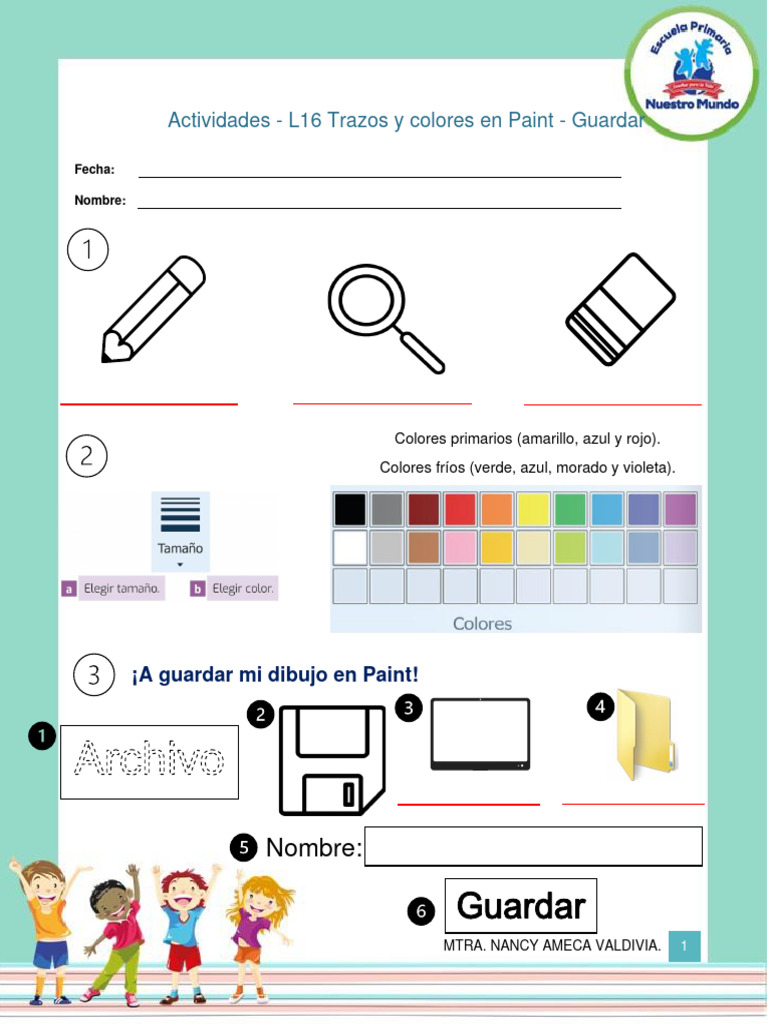 Actividades de Trazos y Colores en Paint | PDF