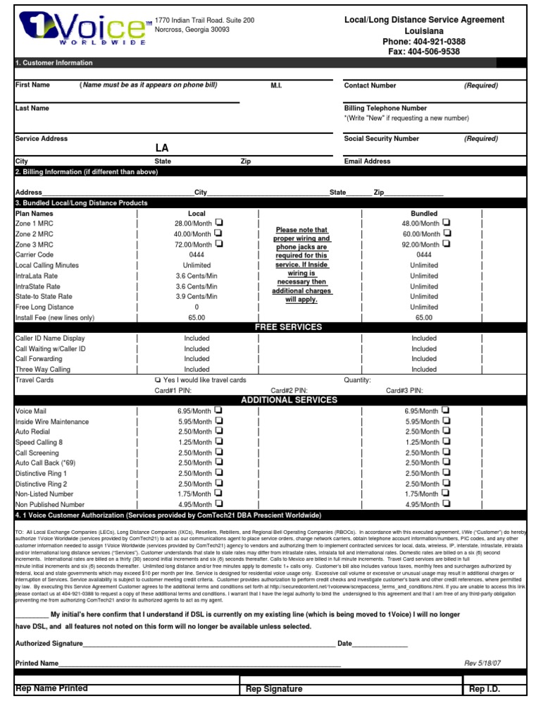 1 Voice | PDF | Long Distance Calling | Fee