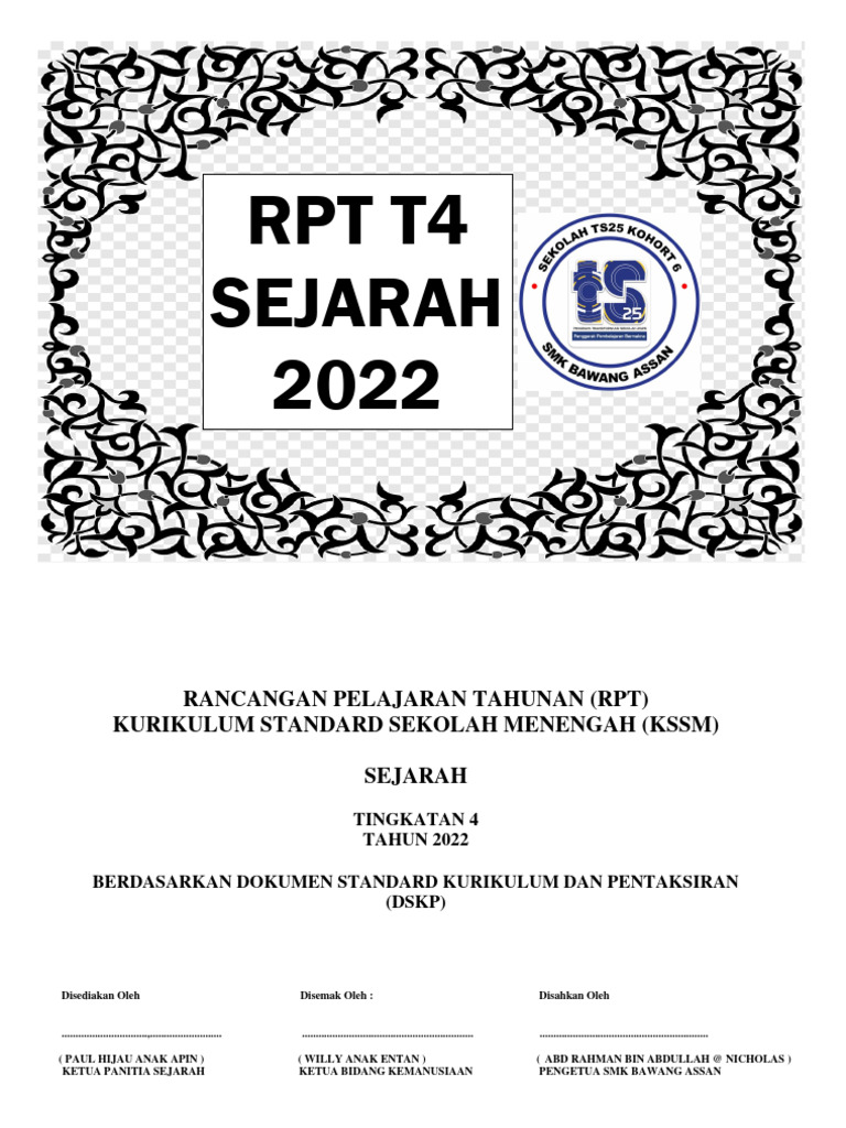 RPT Sej T4 | PDF