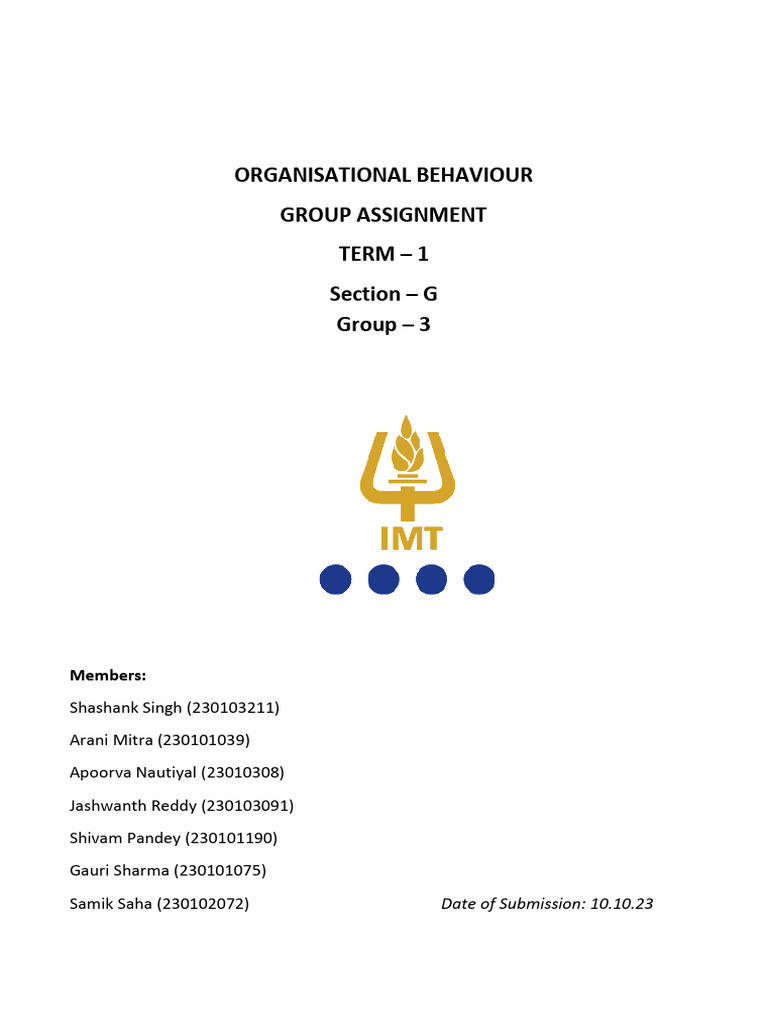 Group Assignment - Group 3 | PDF