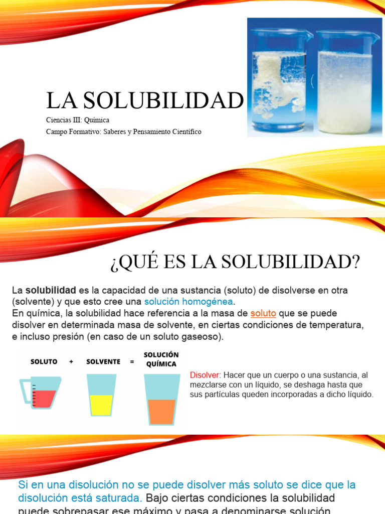 La Solubilidad | PDF