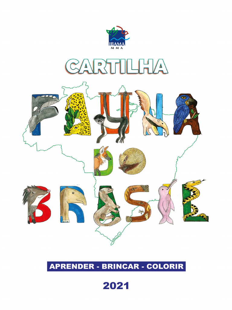 Cartilha Fauna Do Brasil Para Colorir | PDF