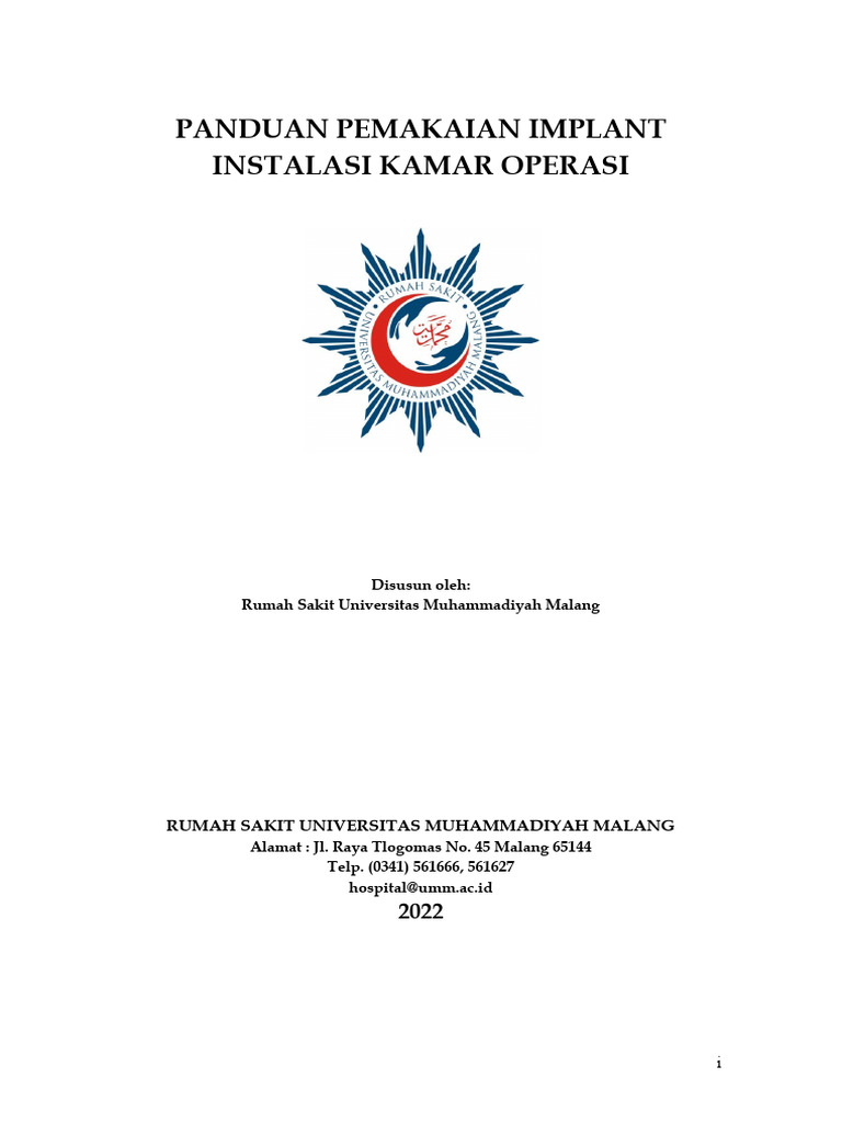 Panduan Implant Kamar Operasi | PDF