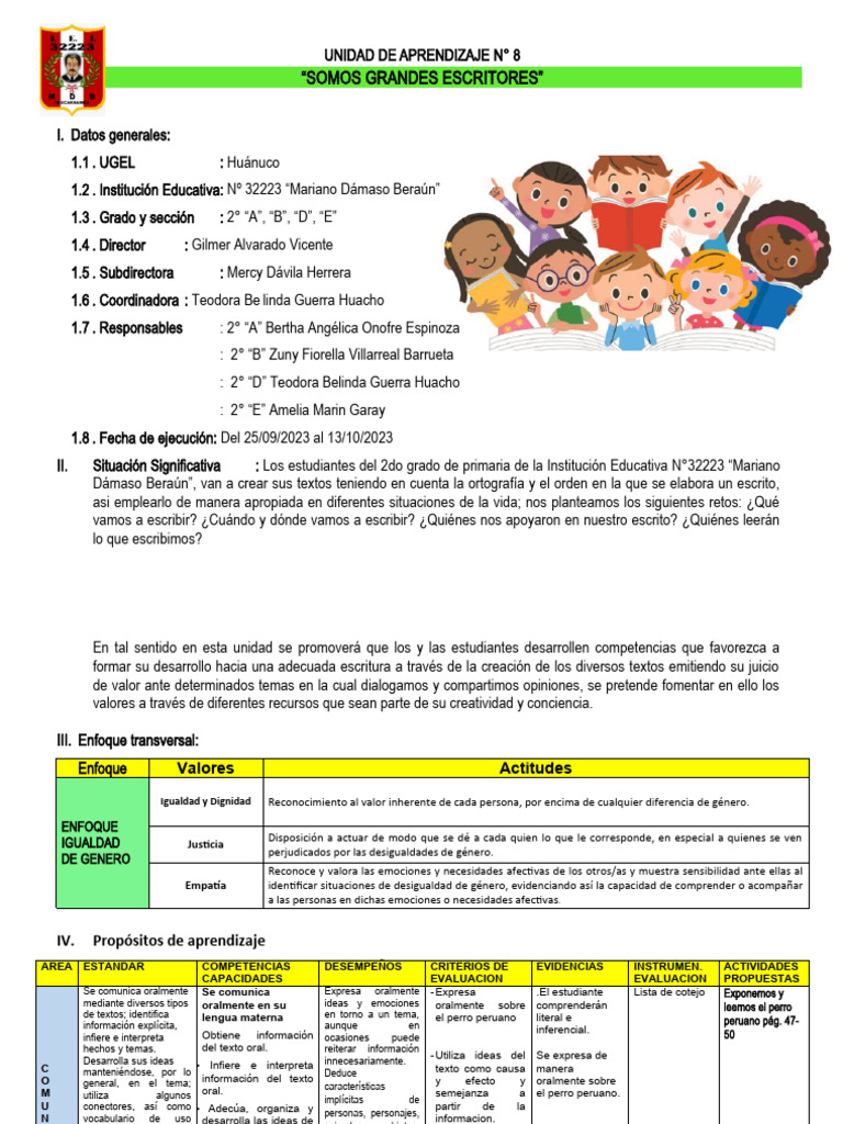 Unidad - Segundo | PDF