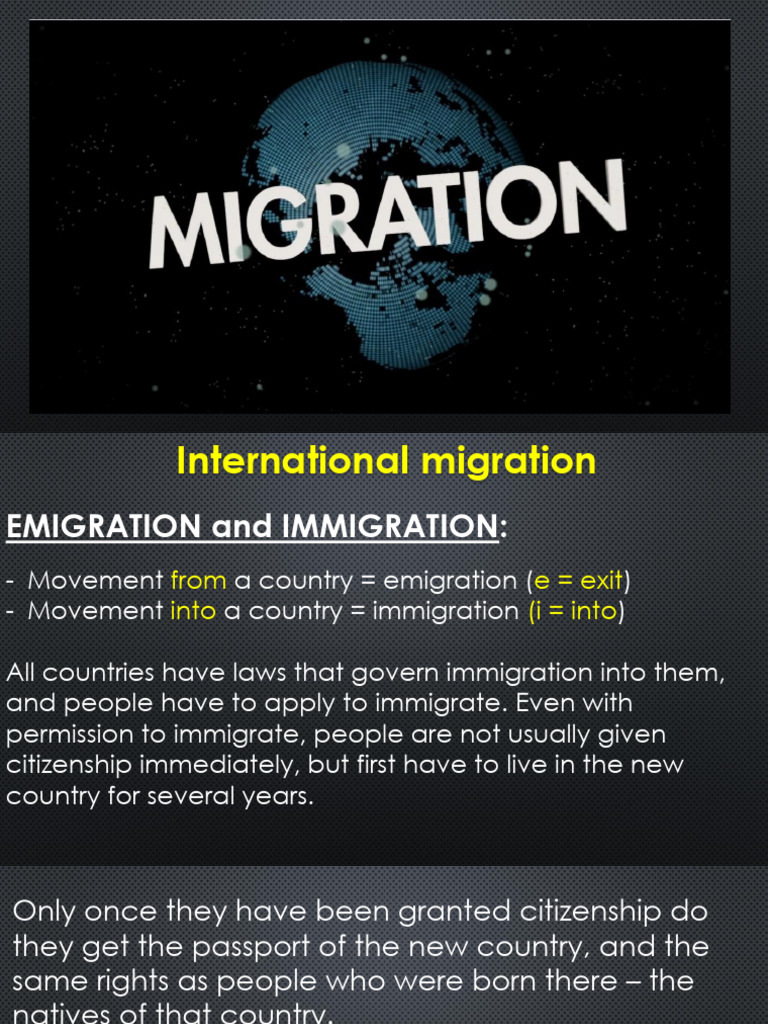 Population Movement 1 | PDF | Immigration | Human Migration