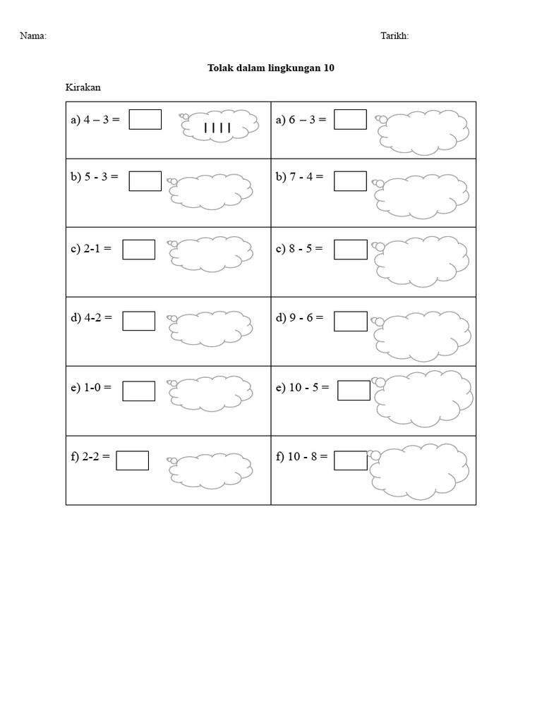 Tolak Dalam Lingkungan 10 Latihan Selasa Pdf