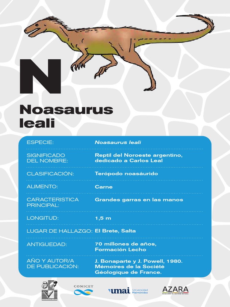 Noasaurus Leali Ficha | PDF