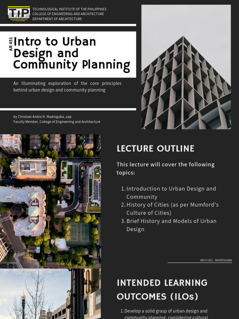 IM1.1. Intro To UD Urban Design and Community (1 of 3) | PDF | Urban Design | Urban Planning