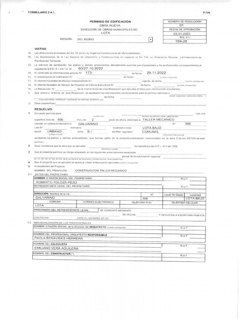 Permiso de Edificación 01 Opt | PDF