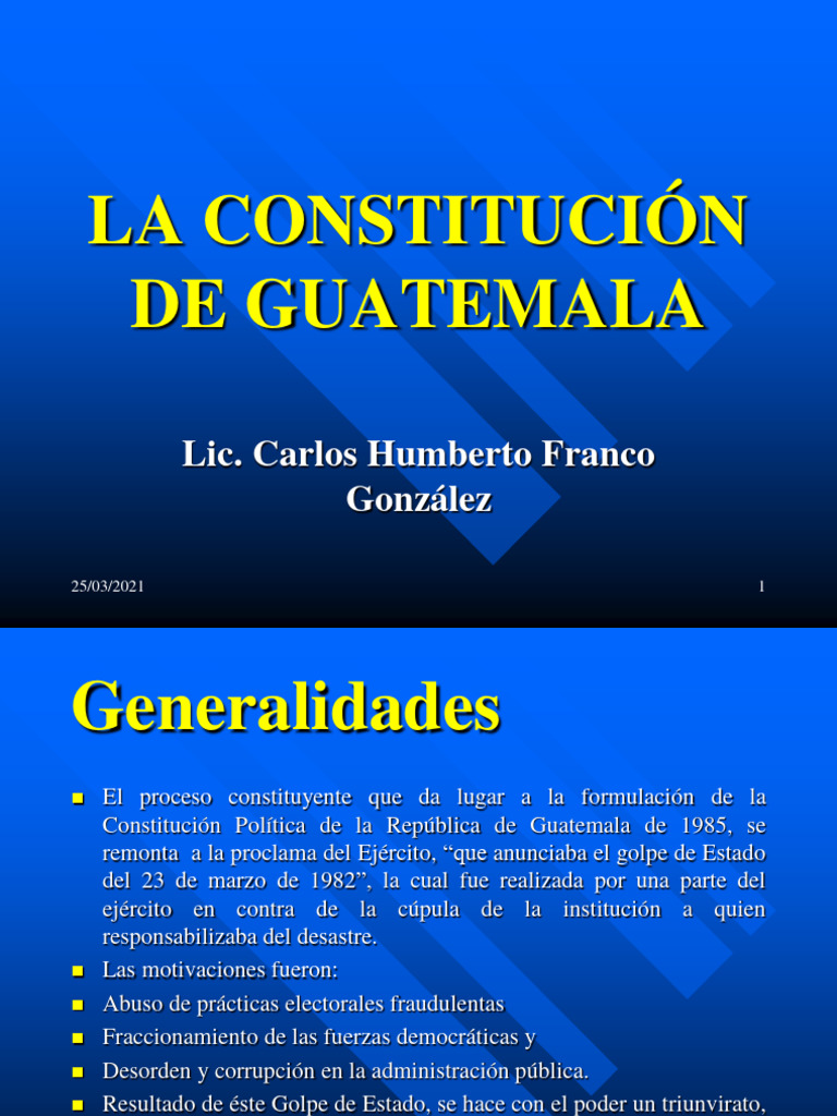 La Constitucion de Guatemala 5to Módulo | PDF