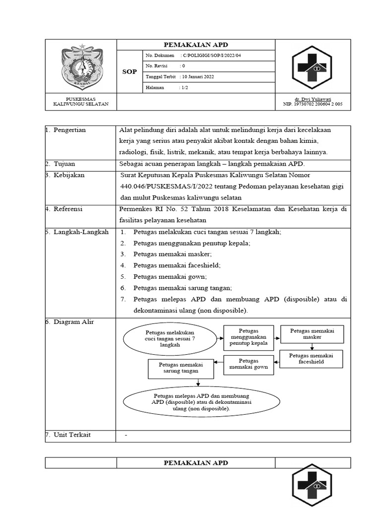 Sop Pemakaian Apd 04 Pdf