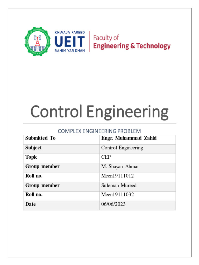Cep Control Engineering | PDF