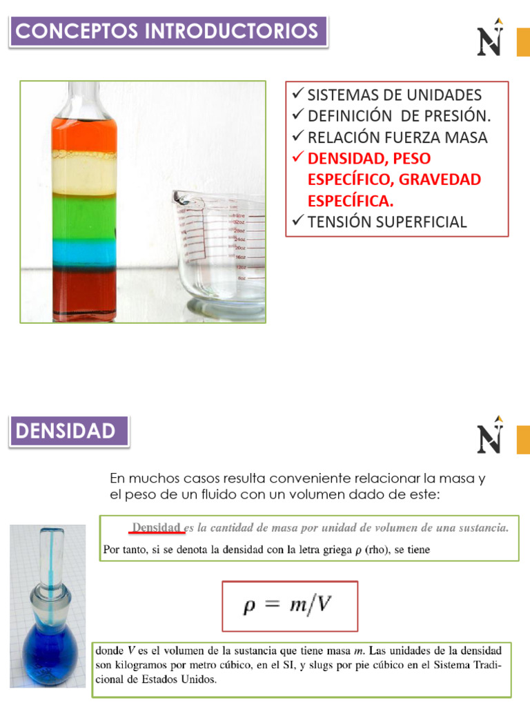 01 C Densidad - Peso Especifico - Gravedad Especifica | PDF | Ciencia y ...