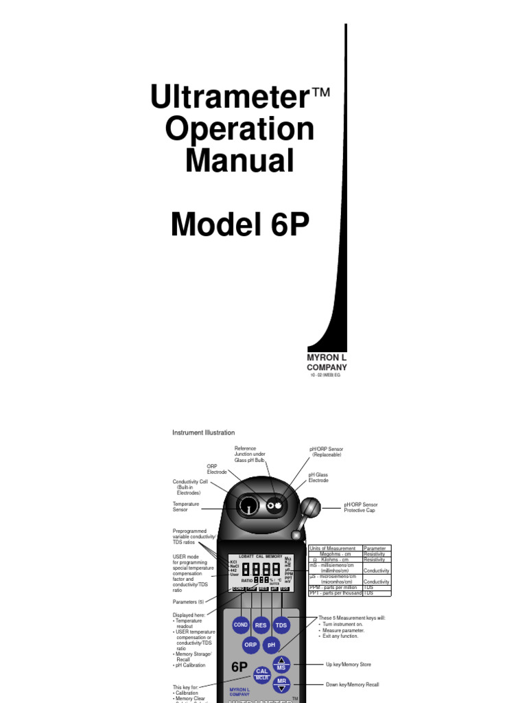 Ultrameter 6P Manual | PDF