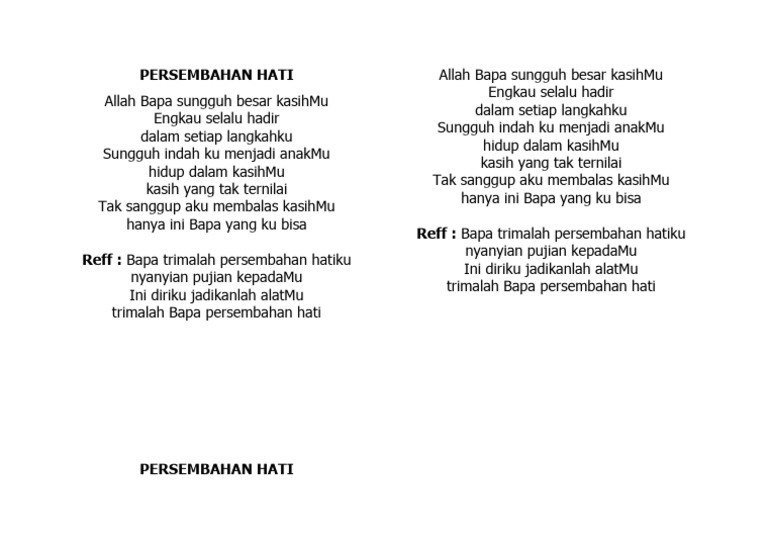 Persembahan Hati | PDF