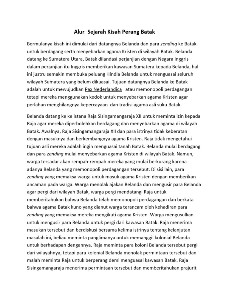 Kisah Perang Batak | PDF