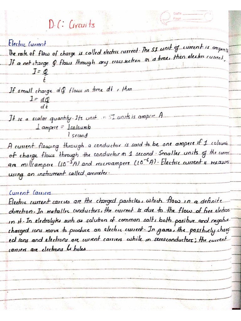 D.C Current Notes | PDF