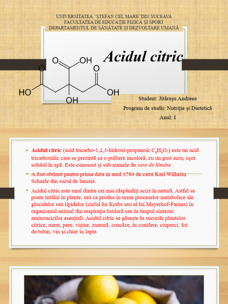 Acidul Citric | PDF