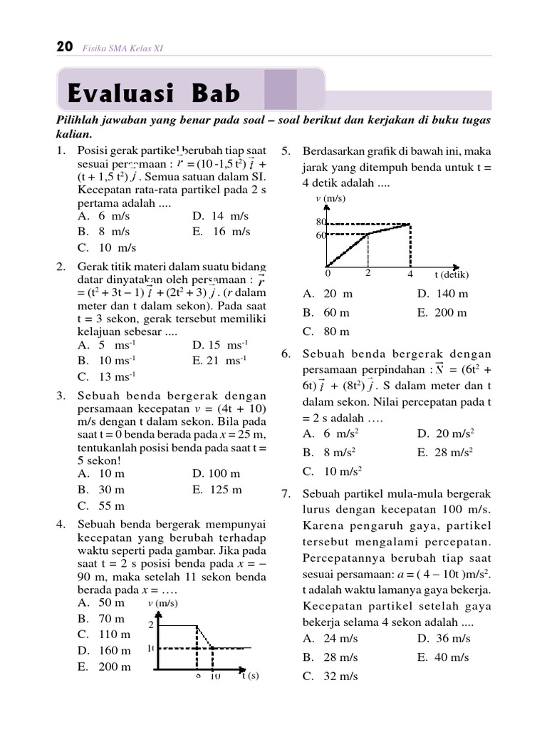 Soal Kinematika Gerak | PDF