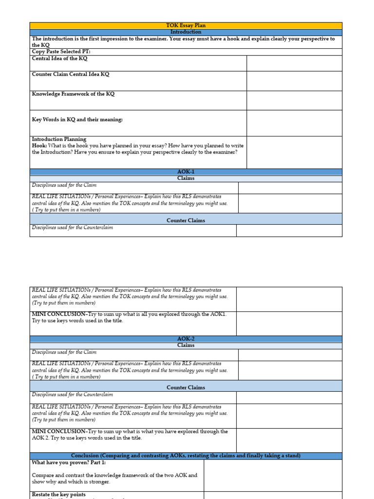 Tok Essay Planning Pdf Essays Science