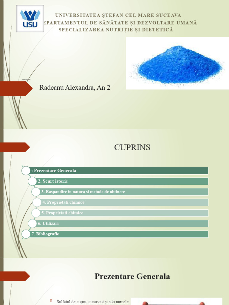 sulfatul de cupru | PDF