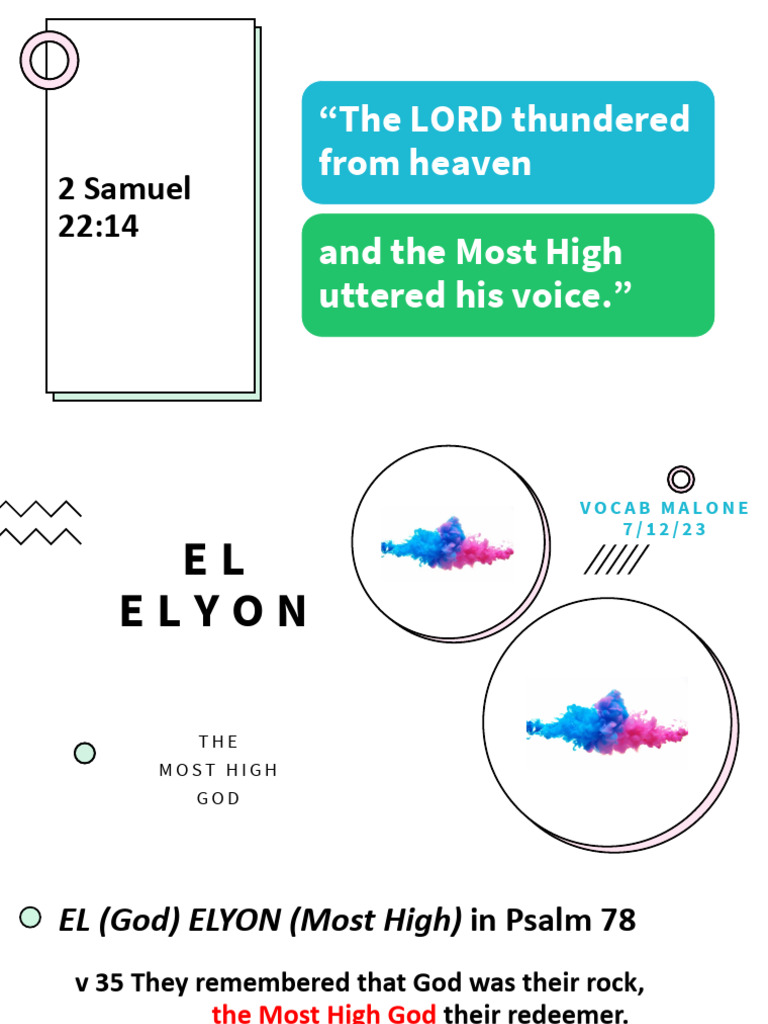 EL ELYON (Presentation) | PDF | Theology | Religious Belief And Doctrine