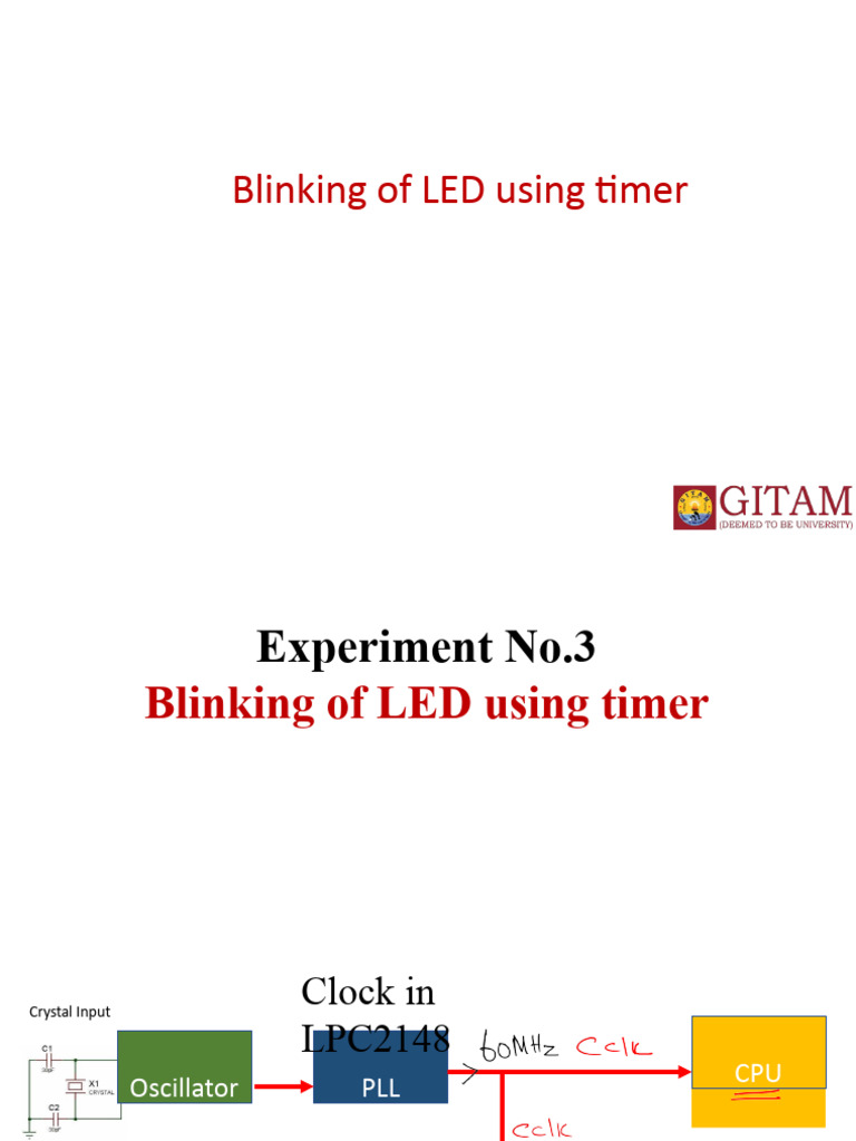 Blinking of LED Using Timer | PDF | Science & Mathematics | Technology & Engineering