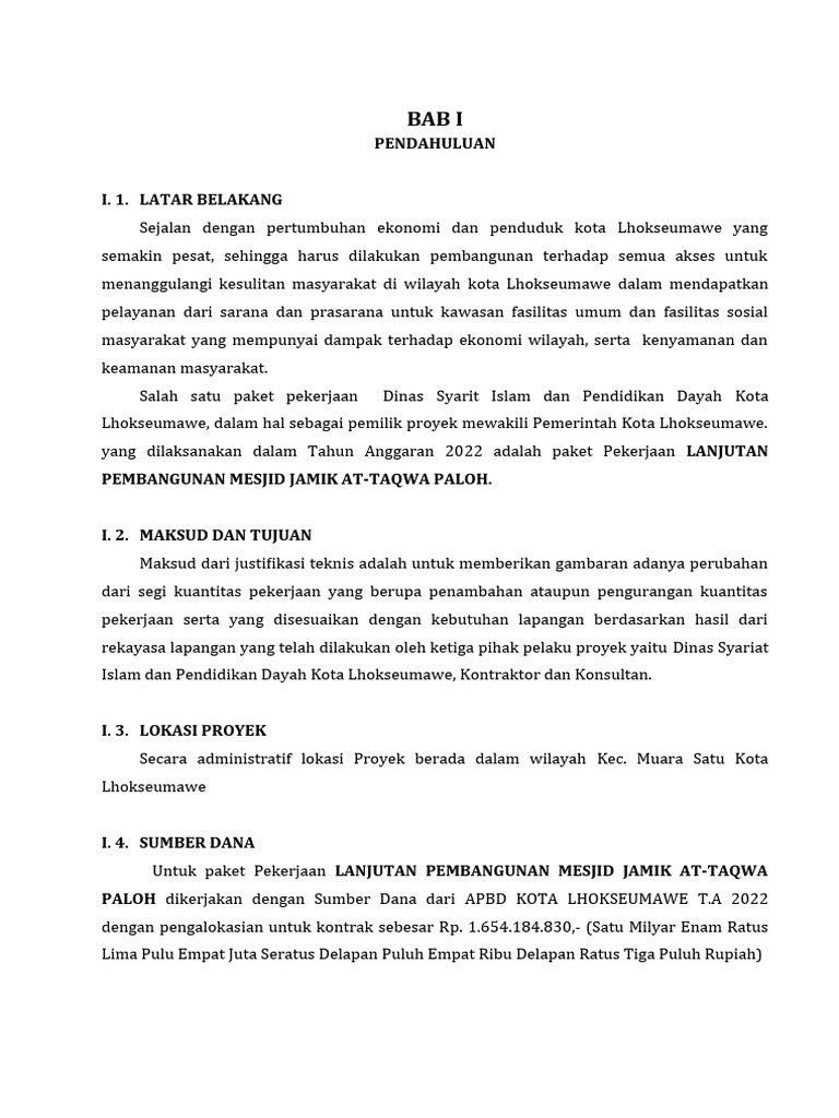 Justek MESJID PALOH | PDF | Teknologi & Rekayasa