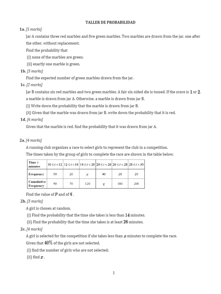 Probabilidad Ejercicios Ib | PDF | Mathematics | Probability