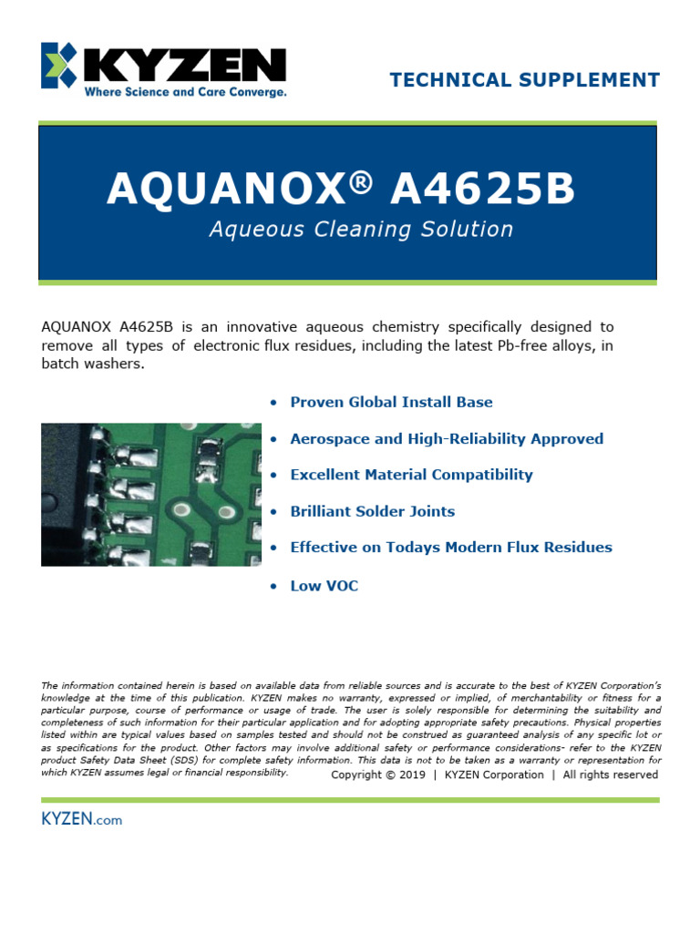 Kyzen_Aquanox®_A4625B_Technical_Supplement (1) | PDF