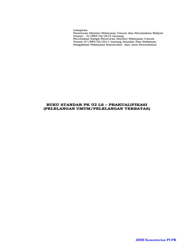 Buku Standar PK 02 LS | PDF