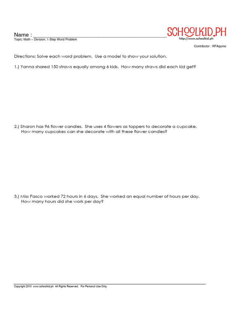 MULTIPLICATION AND DIVISION 1-10 | PDF