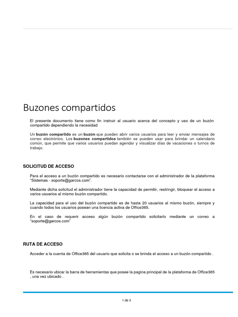 Uso Buzon Compartido | PDF | Telecomunicaciones | Tecnologías de la ...