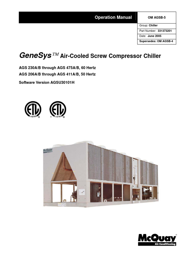 McQuay Microtech Control Panel Controller | PDF