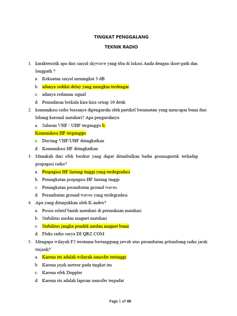 Teknik Radio - Penggalang | PDF