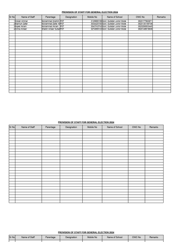 Performa Election Duty 2024 | PDF