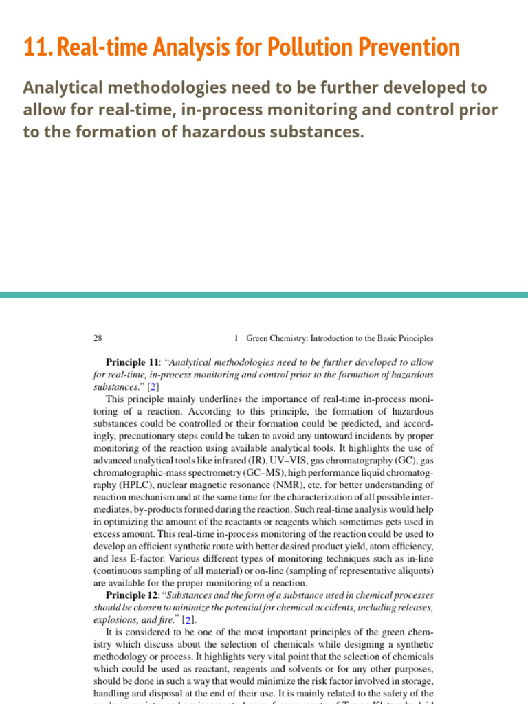 Real-time Analysis for Pollution Prevention | PDF