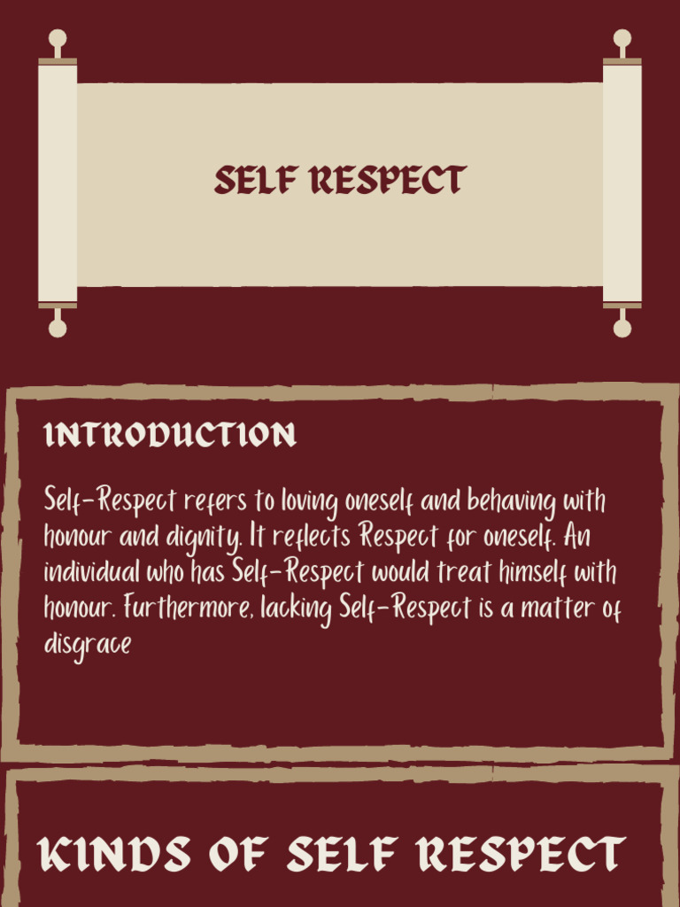 Understanding Self-Respect Concepts | PDF | Career & Growth