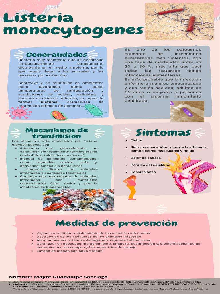 Listeria monocytogenes: Prevención y Síntomas | PDF | Ciencia y matemáticas
